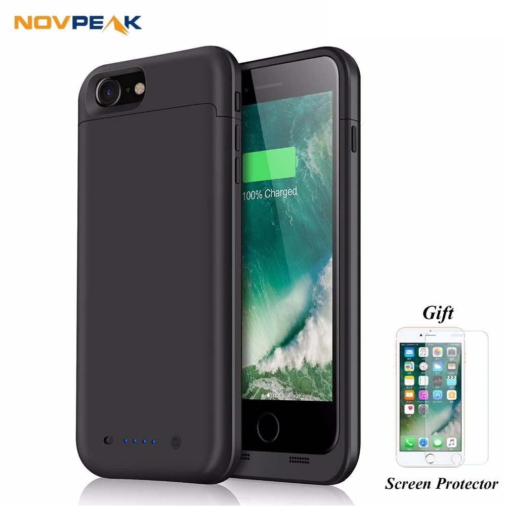 Portable 8 Battery Case Ultra Slim External Battery Charger Case 4 Led ...