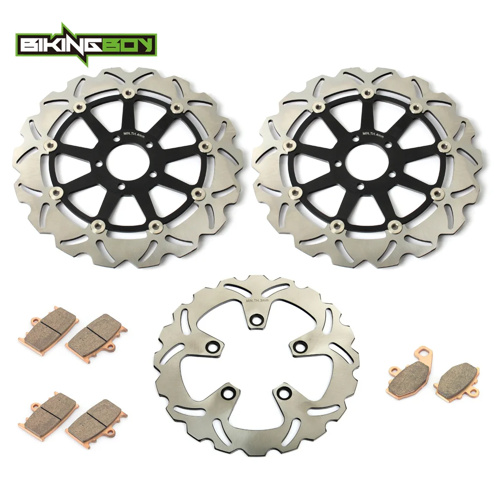 BIKINGBOY 320mm+230mm Motorcycle Full Set Front Rear Brake Disk Disc ...