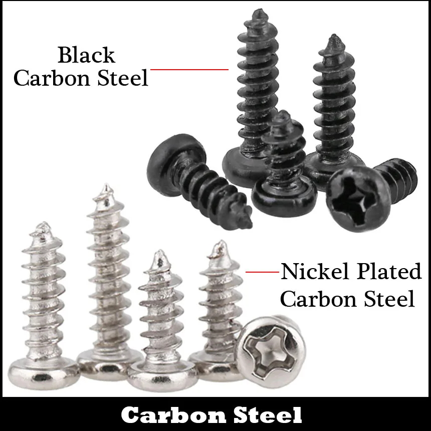 M2.6 M2.6*10 M2.6x10 M2.6*12 M2.6x12 Nickel Plated Black Carbon Steel ...