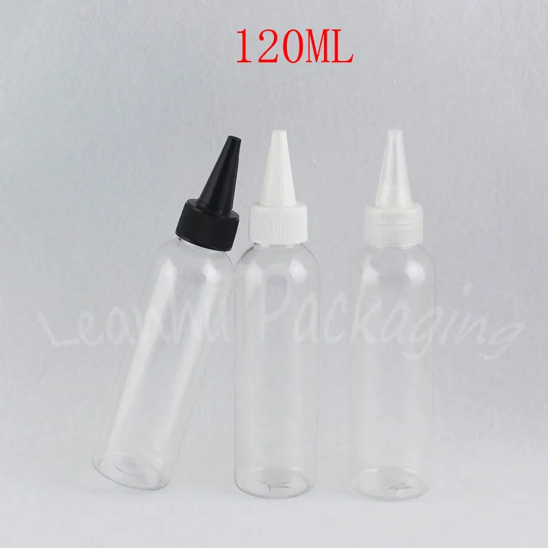 120ML Transparent Plastic Bottle Pointed Mouth Cap , 120CC Jam ...