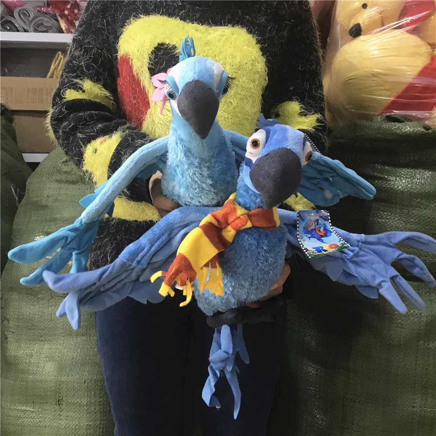 Original 1 pair Rio Parrot Plush Toys Blu & Jewel Cartoon Soft Children ...