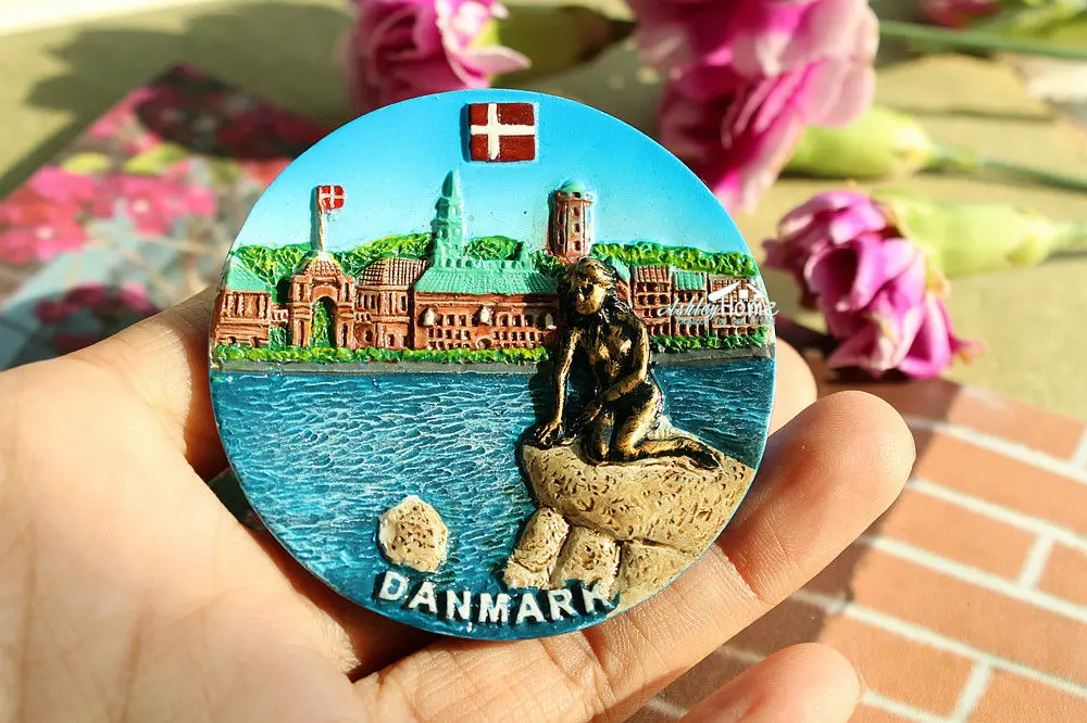 The-Little-Mermaid-Denmark-Tourist-Travel-Souvenir-3D-Resin-Fridge ...