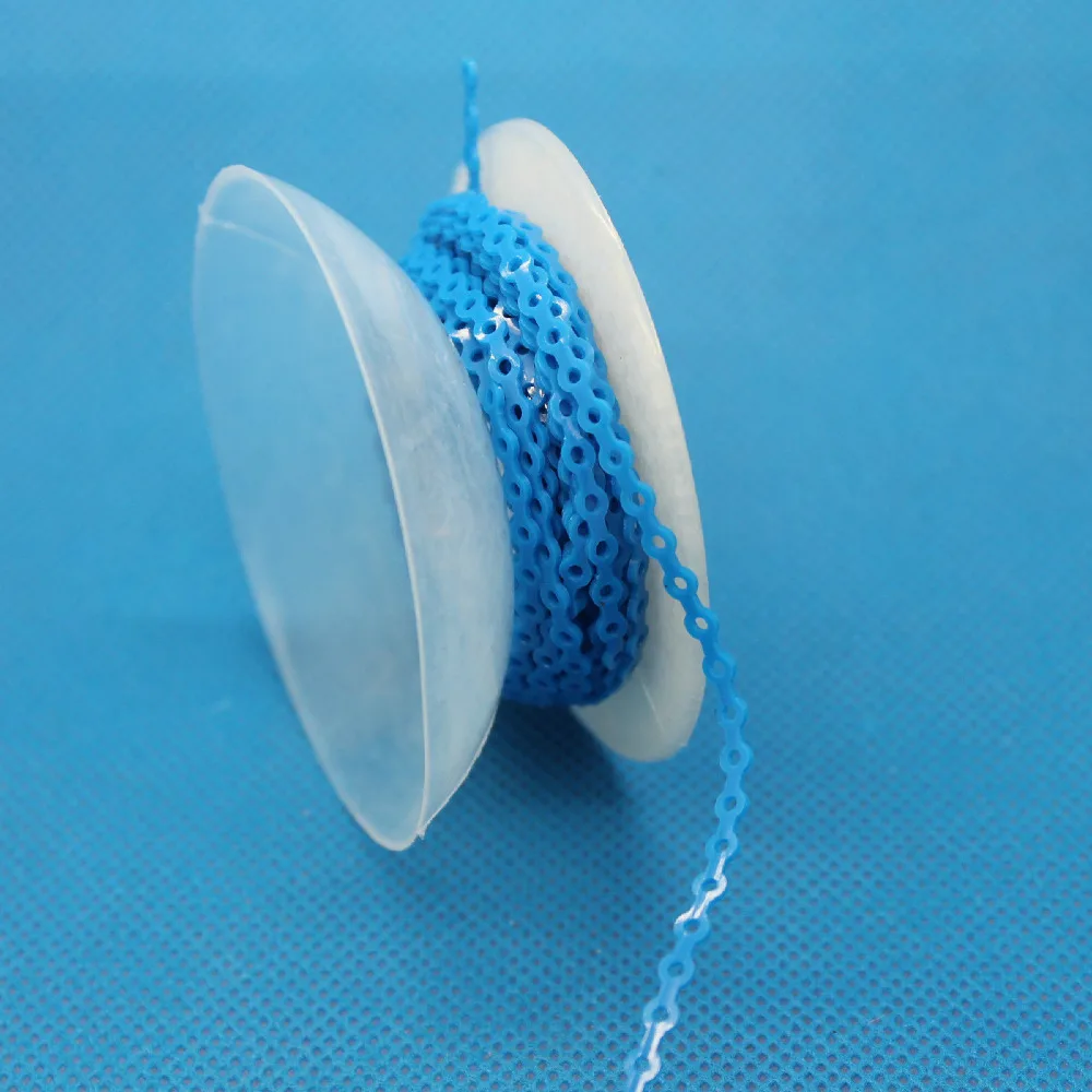 Dental Orthodontic Spool Elastic Rubber Band Power Chain Dark Metal ...