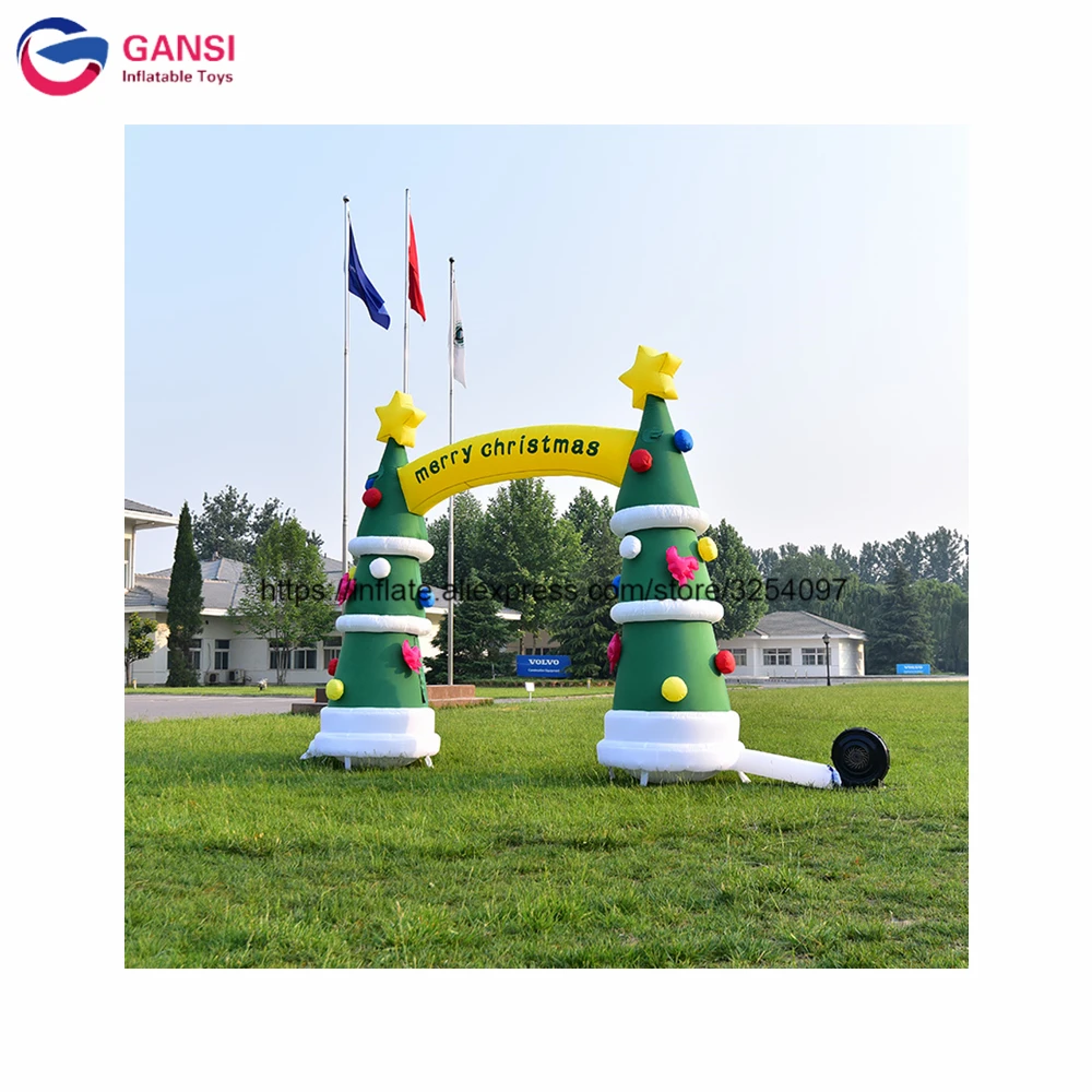 4m Width Artificial Christmas Tree Archway Inflatable Tree Design Arch