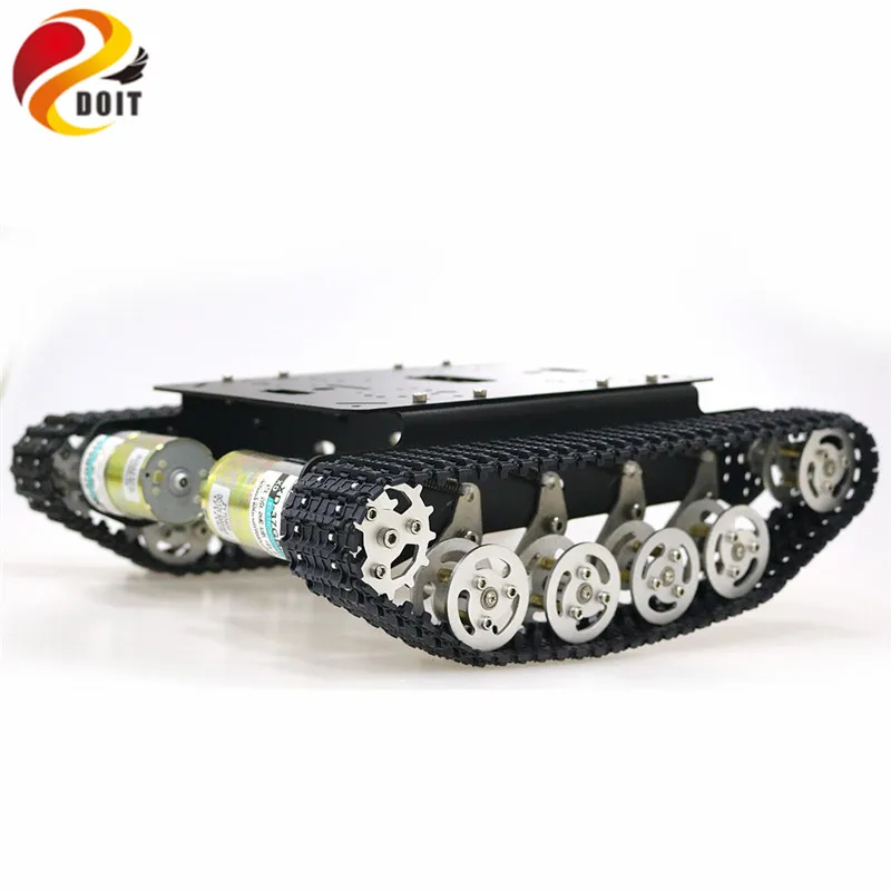 TS100 Metal Rc Robot Tank Car Chassis Shock Absorption Car With ...