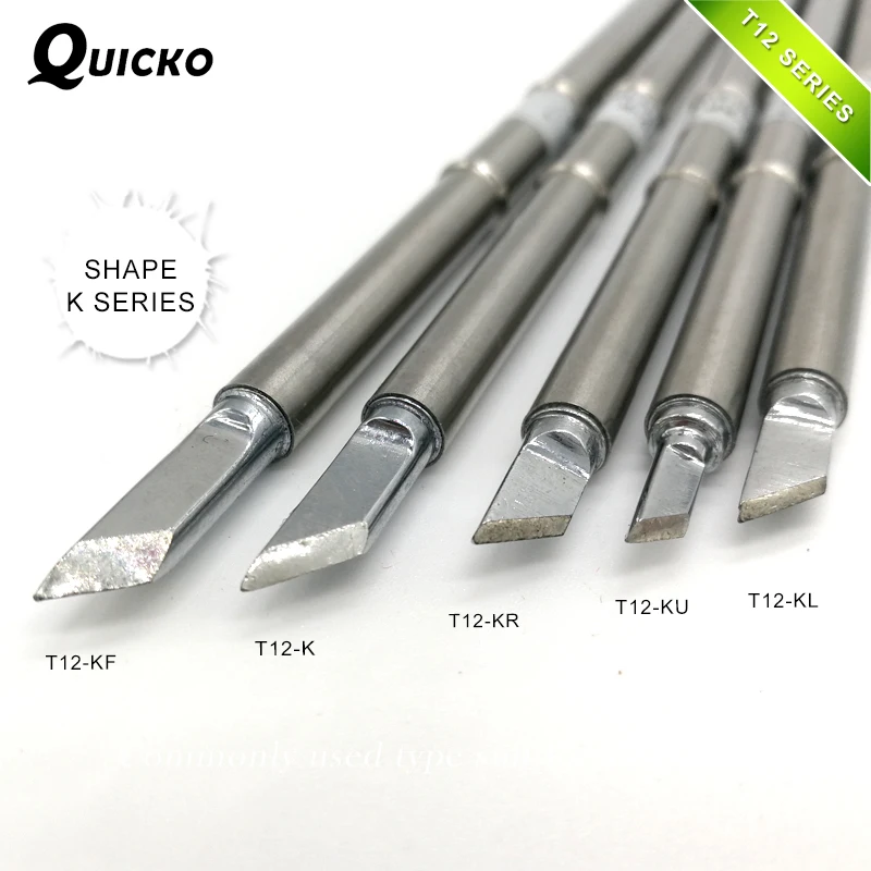 5pcs K series T12-K T12-KU T12-KF T12-KL T12-KR Solder Iron Tips for ...