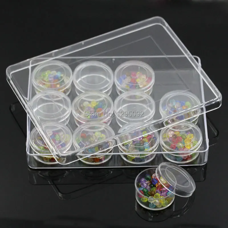 Storage Boxes Beads Display Container Transparent Plastic Carrying Case ...