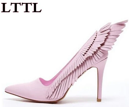 Zapatos de tacón alto con alas de Ángel Superstar para mujer, calzado ...