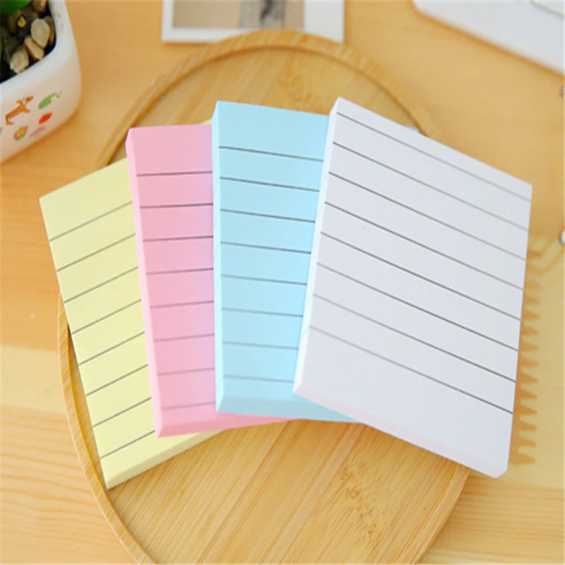 Horizontal line 76*76mm Size paper Memo Pad Sticky Notes Bookmark Point ...