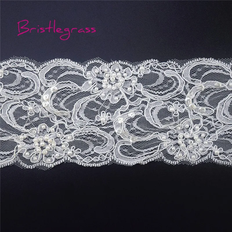 BRISTLEGRASS-1-Yard-3-14-8cm-Sequined-Pearl-Beaded-Embroidered-Lace ...