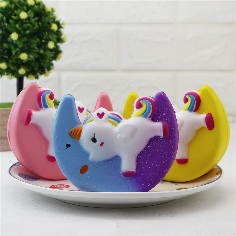 Anti stress Moon Pegasus Unicorn Squishy Slow Rising Squishi PU Squishy ...