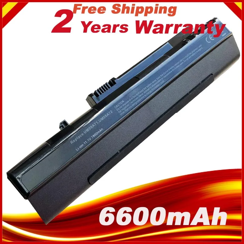9 Cell 7800mAh Laptop Battery For Acer Aspire One ZG5 A110 A150 D210 ...