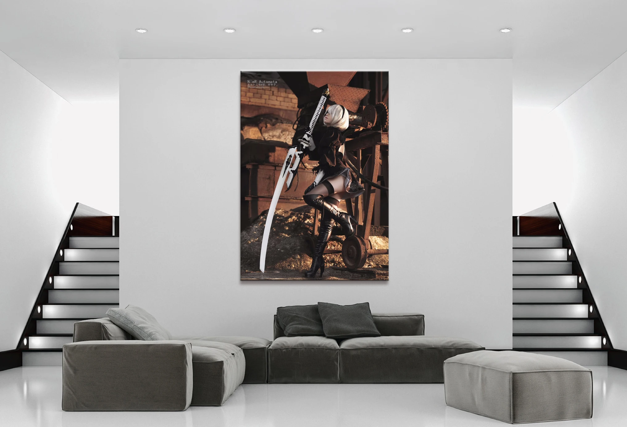 Home Decor Canvas 1 Piece Cute Sexy Anime NieR Automata 2B Posters and ...