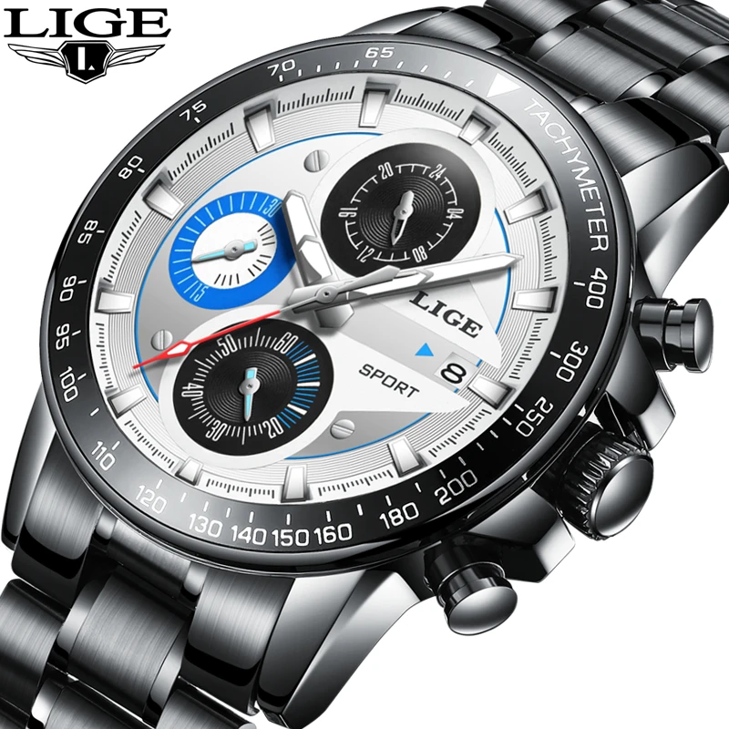 Relojes LIGE para hombre, reloj deportivo de cuarzo a la moda, reloj ...