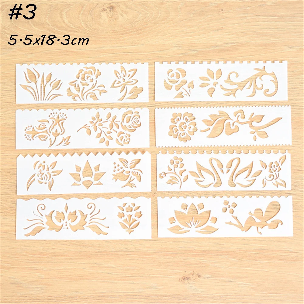 Hot-8-stks-set-Bloemen-Gelaagdheid-Stencils-Voor-Muren-Schilderen ...