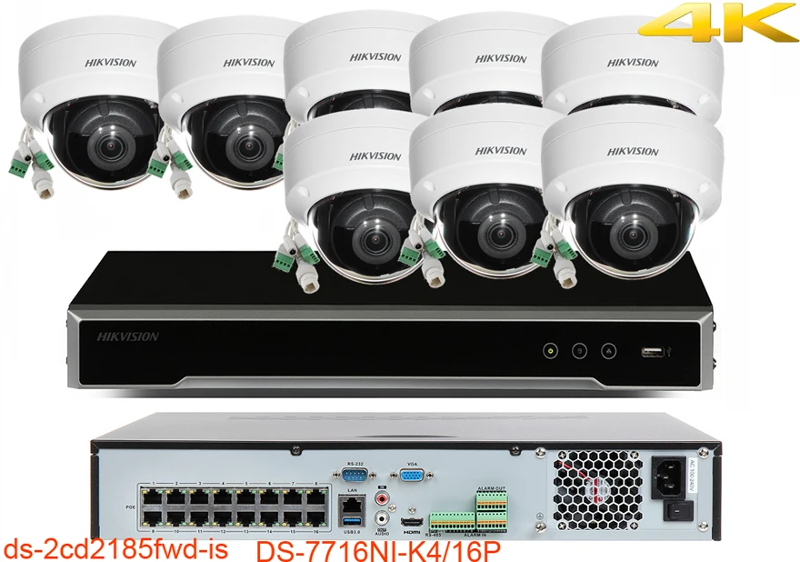 Original hik mutil language 8MP camera kit hikvision 8mp 4k Network ...