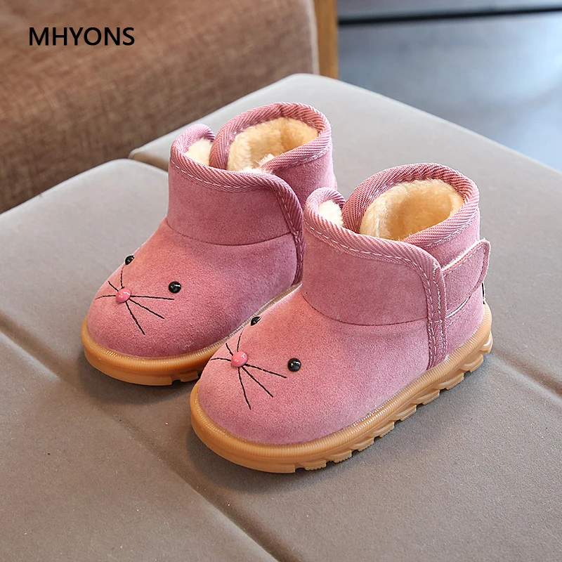 2018 New Girls Boots Winter Fashion Kids Cute Snow Boots Children Warm ...