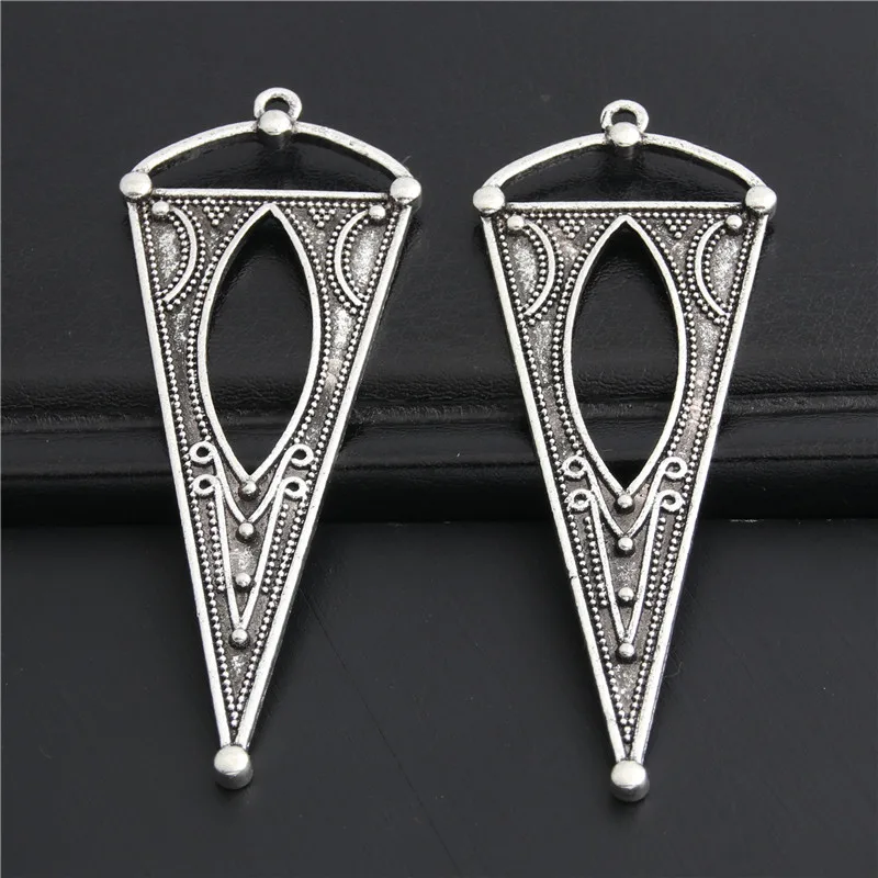 3pcs-Silver-Color-Hollow-Triangle-Charms-With-Pattern-Pendant-Fit-DIY ...