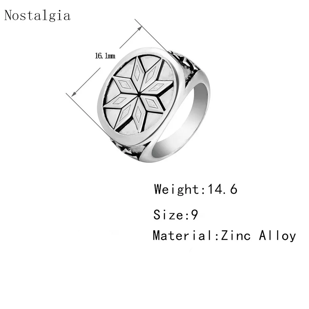 Nostalgia Slavic Kolovrat Alatyr Shield Symbols Mens Signet Rings Pagan ...