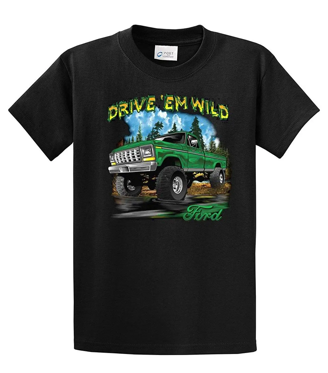 Ford T Shirt Drive 'Em Wild 4x4 Truck Funny fitness tshirt homme summer ...