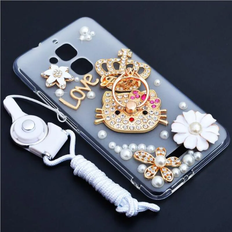 Luxury Girl Woman Crystal Diamond Cases+bling Glitter Rhinestone Phone ...