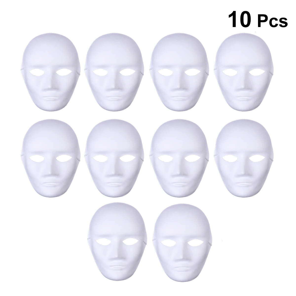 10-15Pcs-White-Face-Adult-Mask-Blank-Male-Female-Mask-Party-white-pulp ...