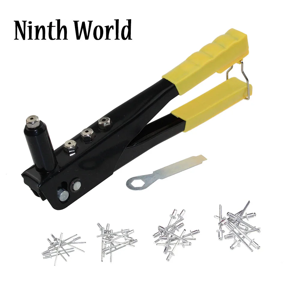 Contractor-Grade-Pop-Riveter-Gun-Kit-Blind-Rivet-Hand-Tool-Set-With-40 ...