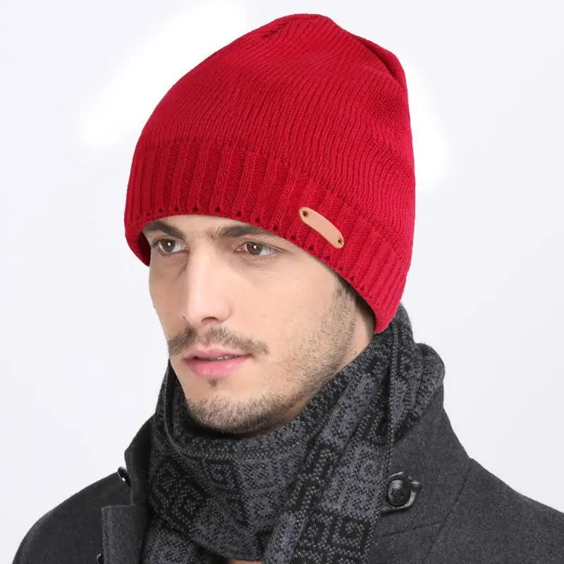 Unisex 4 Colors Beanie Caps Winter Warm Hat Fleece Beanies Outdoor Ski