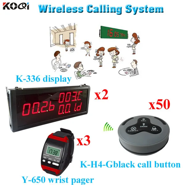 Wireless Call Bell System Cafe Kitchen Equipment Staff Pagers Table ...