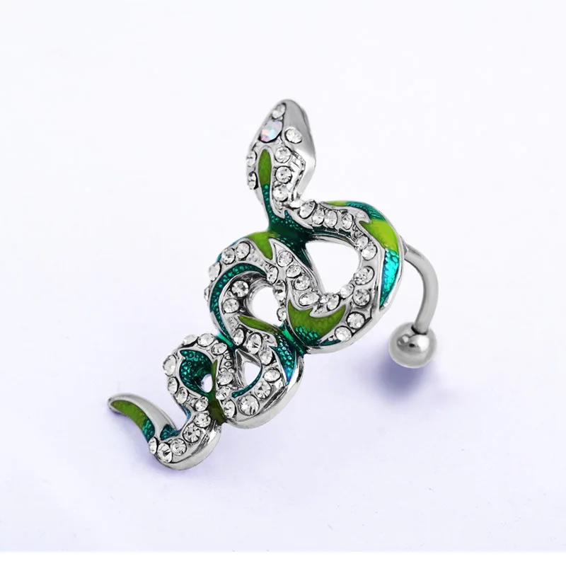 Piercing de umbigo cirúrgico de cristal, anel simples de piercing de ...