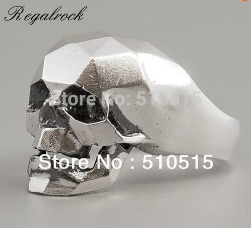 Punk Geometry Abstract Section Cutting Skull Biker Ring|biker ring|ring ...
