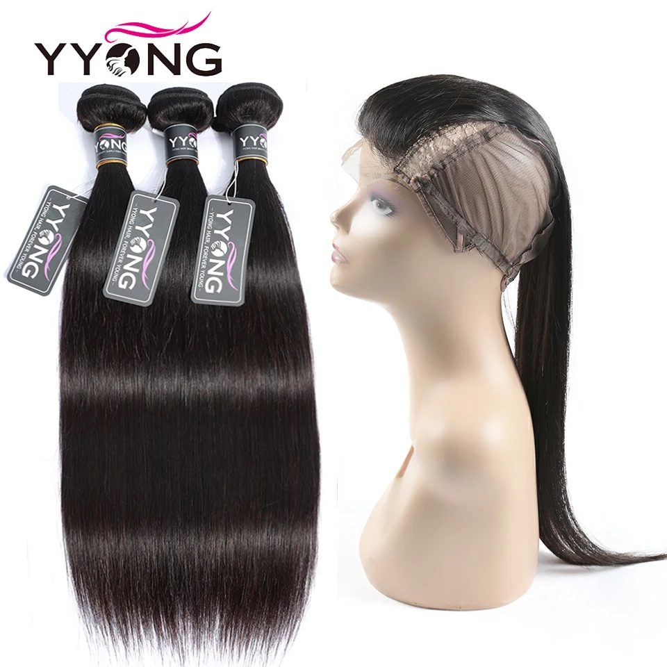 New Arrival Yyong Lace Closure Cap With Bundles Brazilian Straight 3 ...