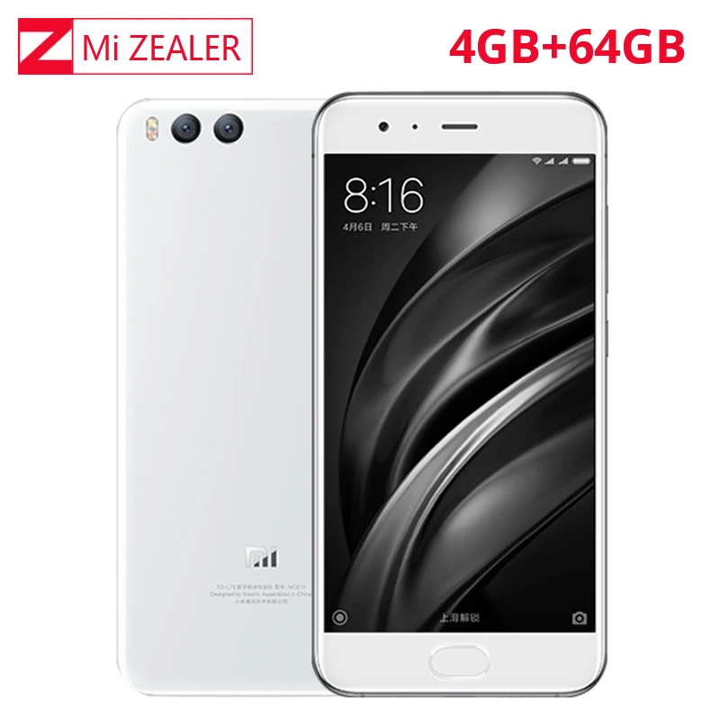 Original Xiaomi Mi 6 Mobile Phone 4GB RAM 64GB ROM Snapdragon 835 Octa ...