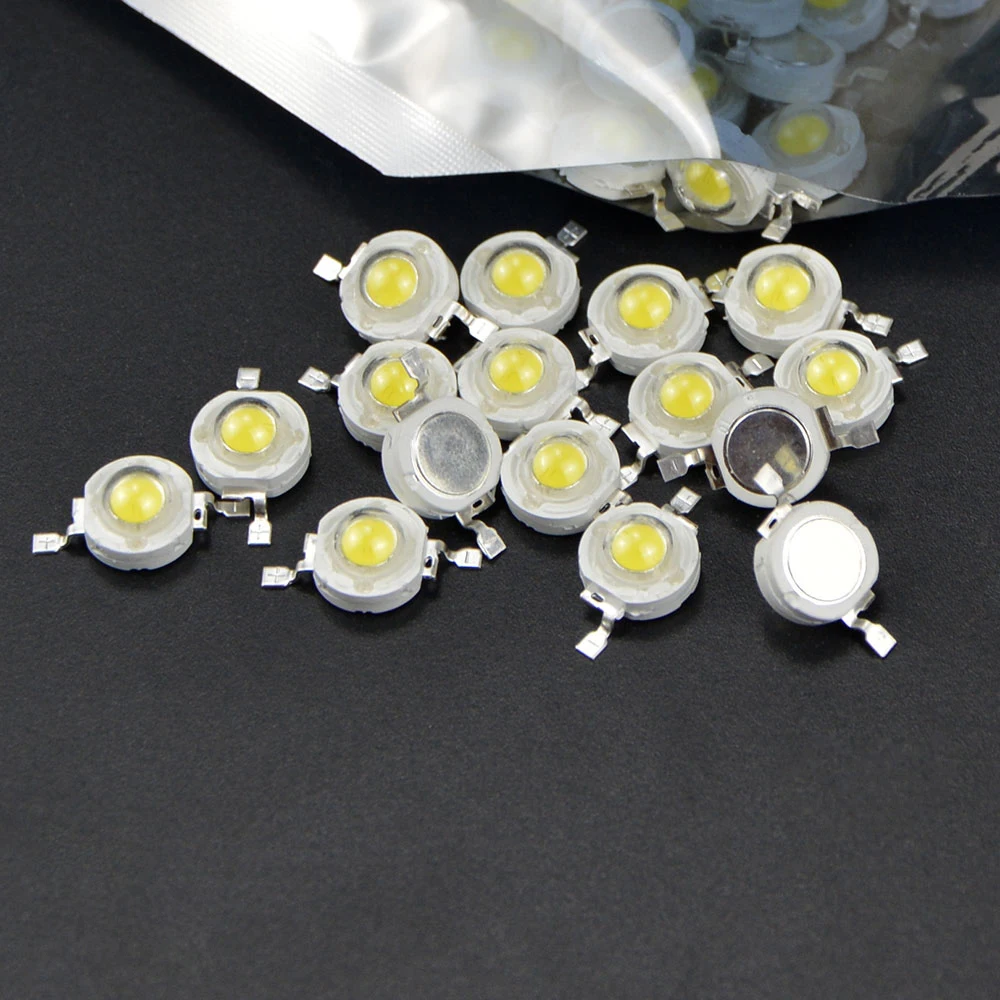 100pcs/lot 1W LED Light Diodes High Power Led Lamp Bulb Chip 3.2 3.4V ...