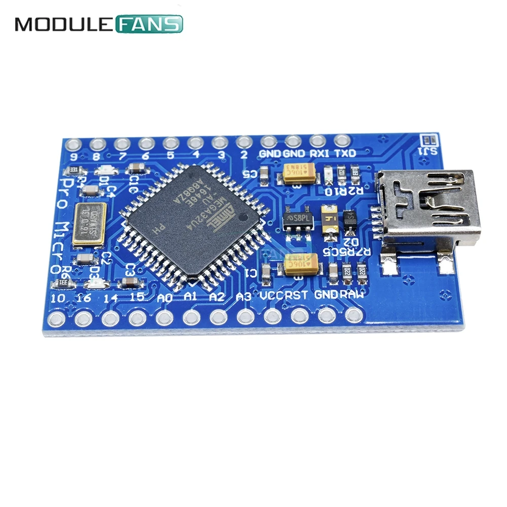 Mini USB ATmega32U4 Pro Micro 5V 16MHz Board Module For Arduino ...