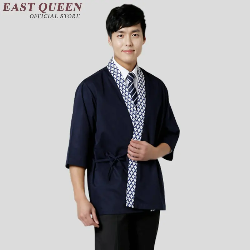 Sushi chef uniform men japanese restaurant uniforms sushi japan style ...