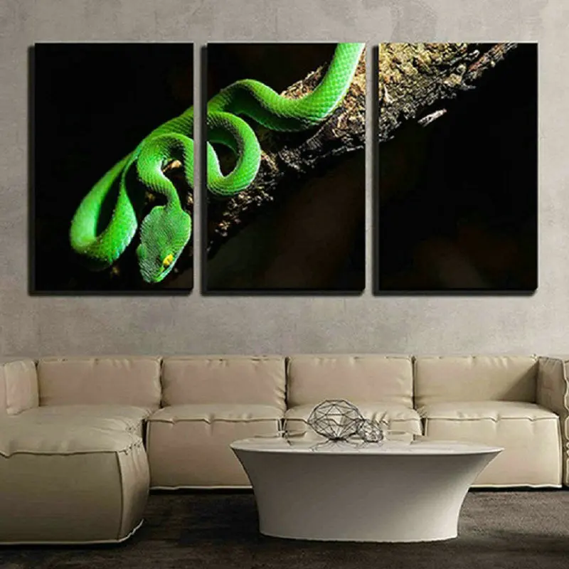 DIY Diamond Embroidery Green snake pattern full square Diamond Painting ...
