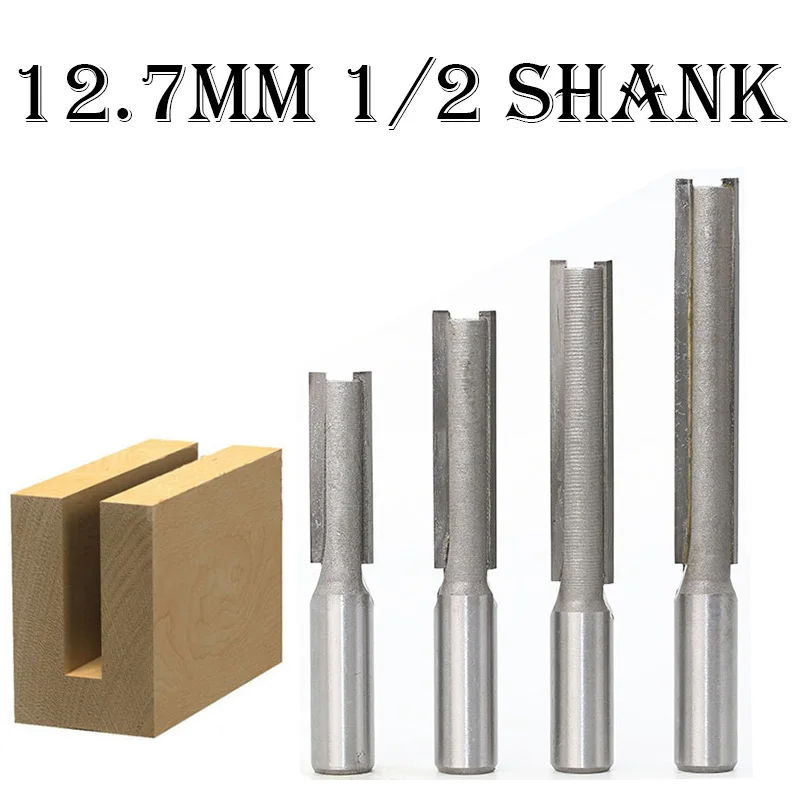 1/2 Shank Extra Long Flush Trim Lengthened Straight Router Bit Carving ...