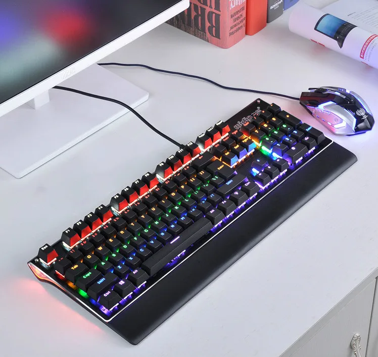 MIDIO Backlight Gaming Teclado Mecánico y Ratón 104/87 Teclas ABS Azul ...