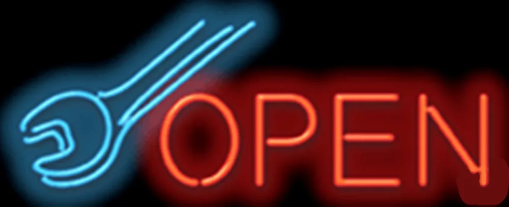 Open-with-Wrench-Repair-Businese-Repair-Car-Auto-neon-sign-Glass-Tube ...