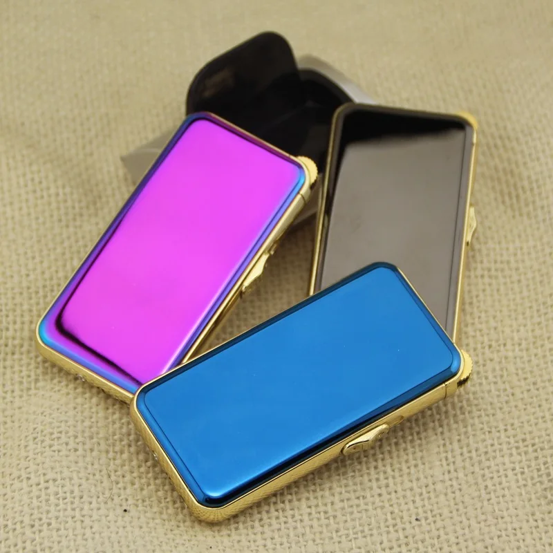 Windproof USB Rechargeable Metal Electronic Cigarette Lighter Ultra ...