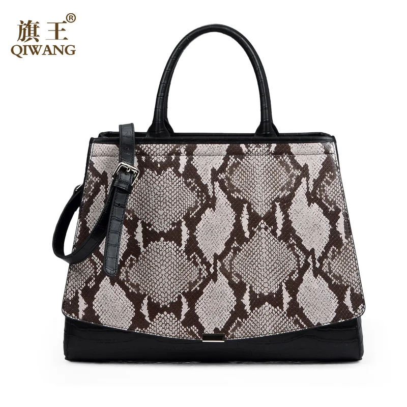 Qiwang Large Tote Bag England Brand Designer Genuine Leather Bags ...