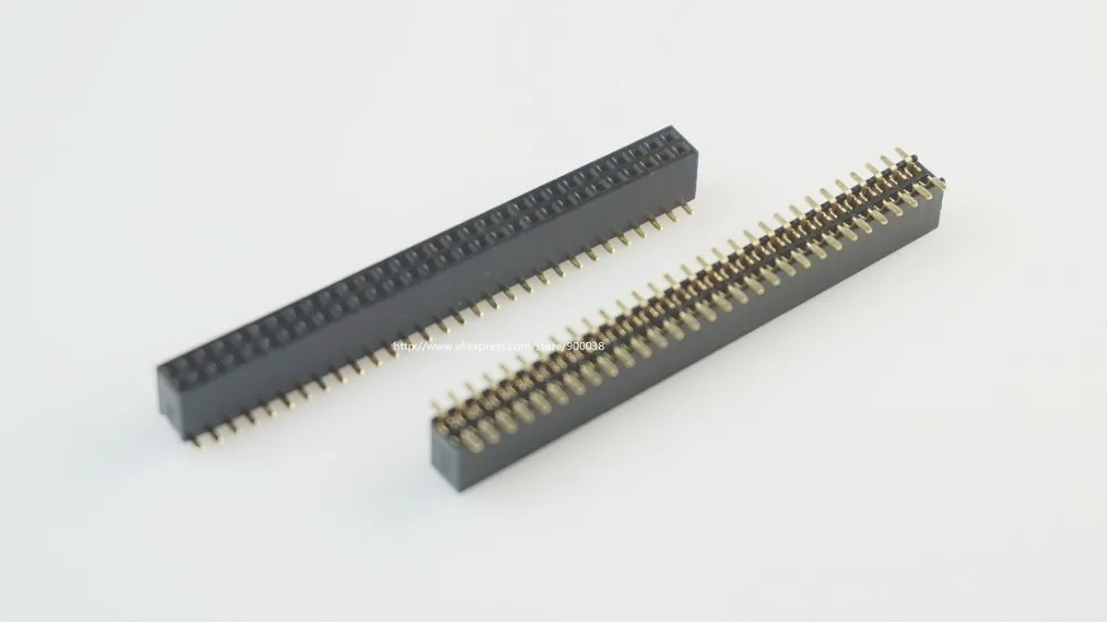 5pcs 2x30 P 60 pin 1.27mm Pitch Pin Header Female dual row SMT straight ...