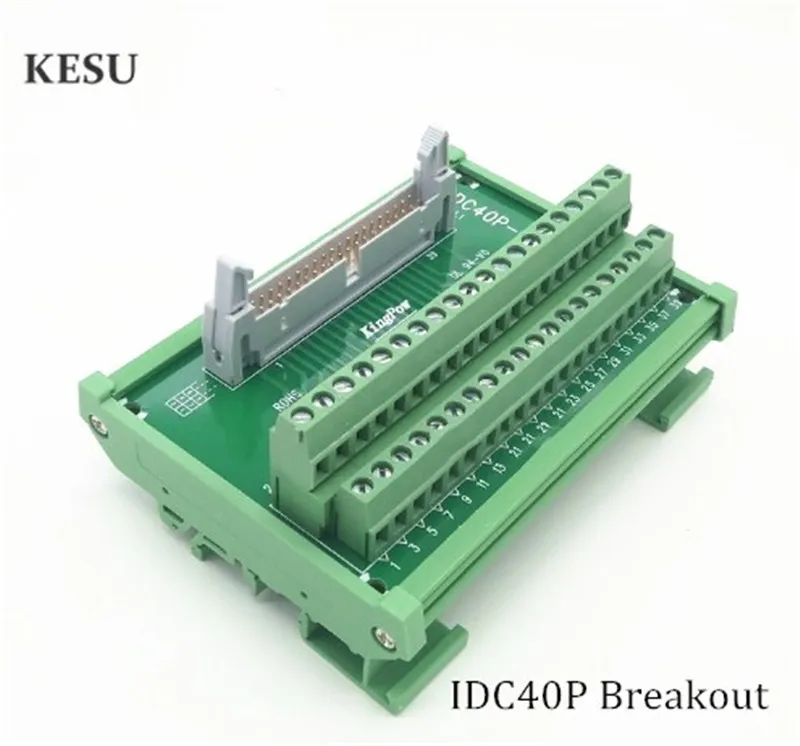 Idc40p idc 40 pinos macho bloco terminal breakout plc terminais de relé ...