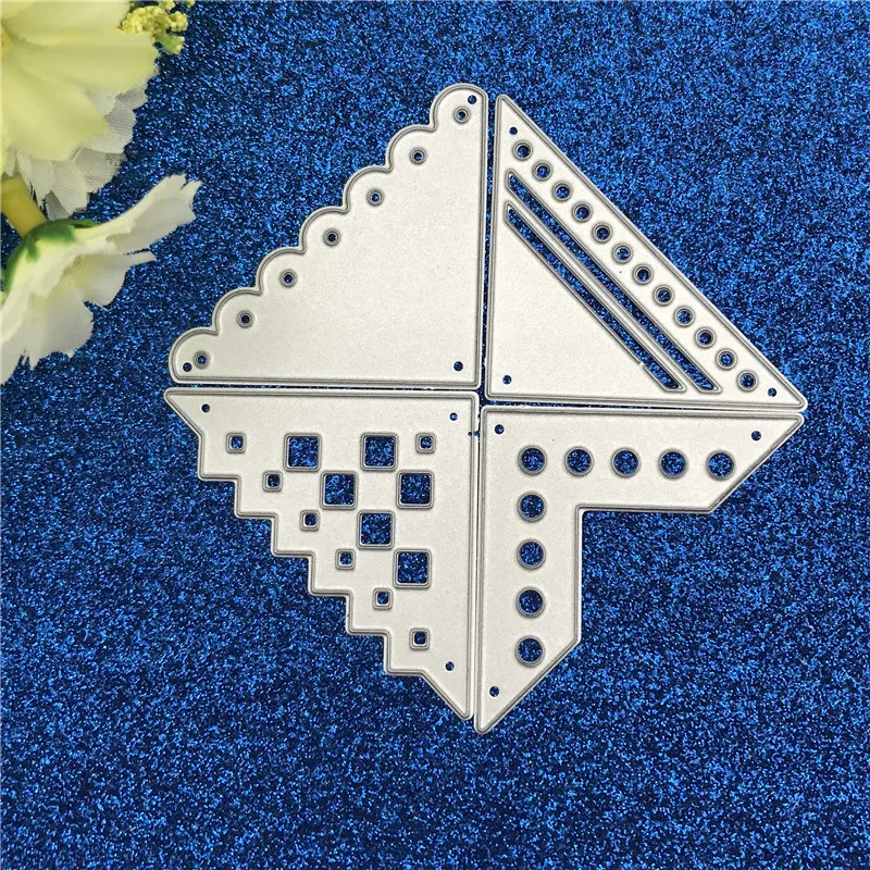 Metal Cutting Dies Lace Angle Corner Set Stencil Scrapbooking Photo ...