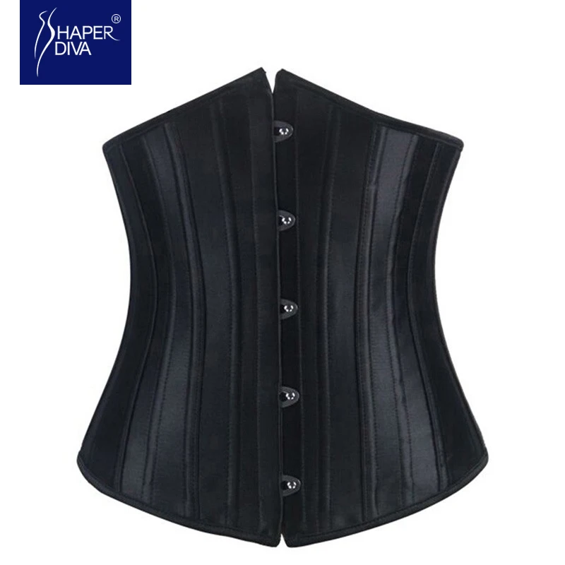Shaper diva Woman Waist Control Underbust Corsets & Bustiers Satin ...