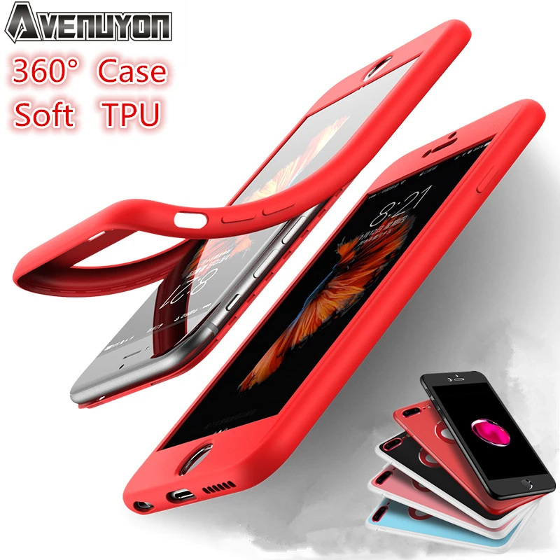 Para el iphone Suave Mate de Silicona TPU Caso A Prueba de Golpes de 360 Grados para Apple ...