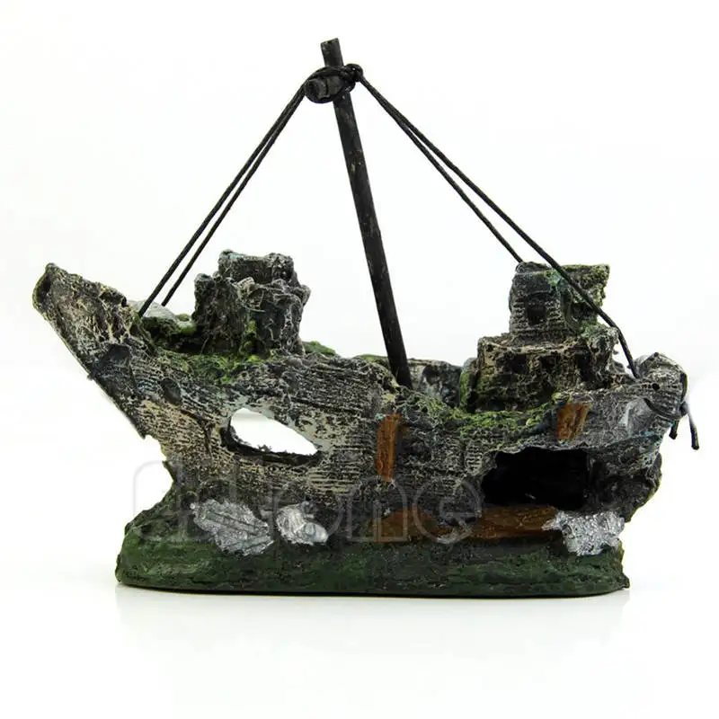 Best Seller Wreck Sunk Ship Aquarium Ornament Sailing Boat Destroyer ...