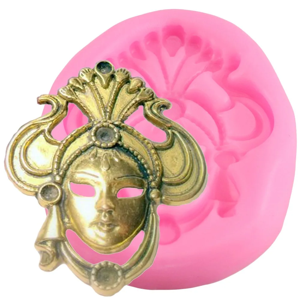Molde de silicona para máscara de mascarada, molde para Fondant ...