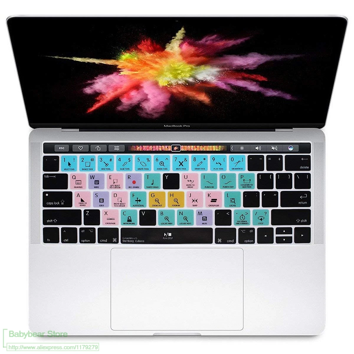 Steinberg Cubase Hot key Shortcut Silicone Keyboard Cover Keypad SKin ...